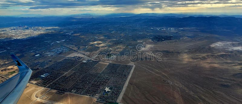 Bird S Eye View of Las Vegas from Flight Stock Image - Image of coast ...