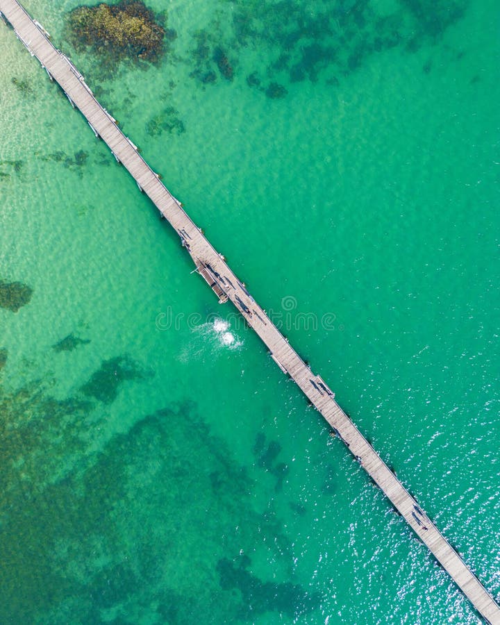 Bird S Eye View of Port Noarlunga Jetty Jumps Stock Photo - Image of ...