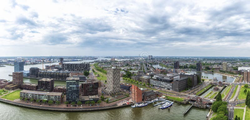 Bird S Eye View of Rotterdam from the Euromast Observation Tower Stock ...