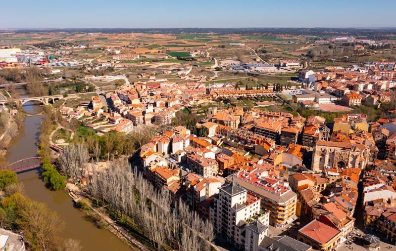 Bird S Eye View of Spanish City Aranda De Duero Stock Photo - Image of ...