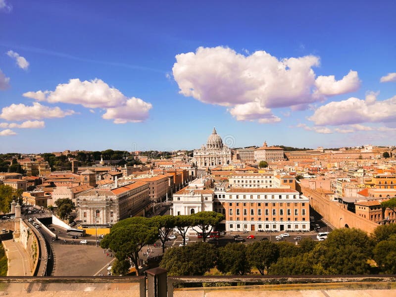 A Bird S- Eye View of the Streets of Rome Stock Image - Image of time ...