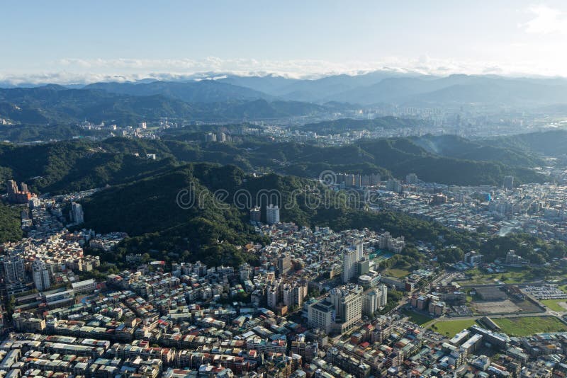 Birds Eye View Taipei Hills Daylight Stock Photos - Free & Royalty-Free ...