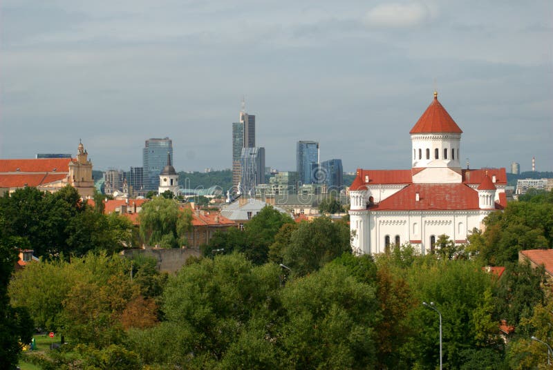 Bird S Eye View of Vilnius, Lithuania Stock Image - Image of city ...