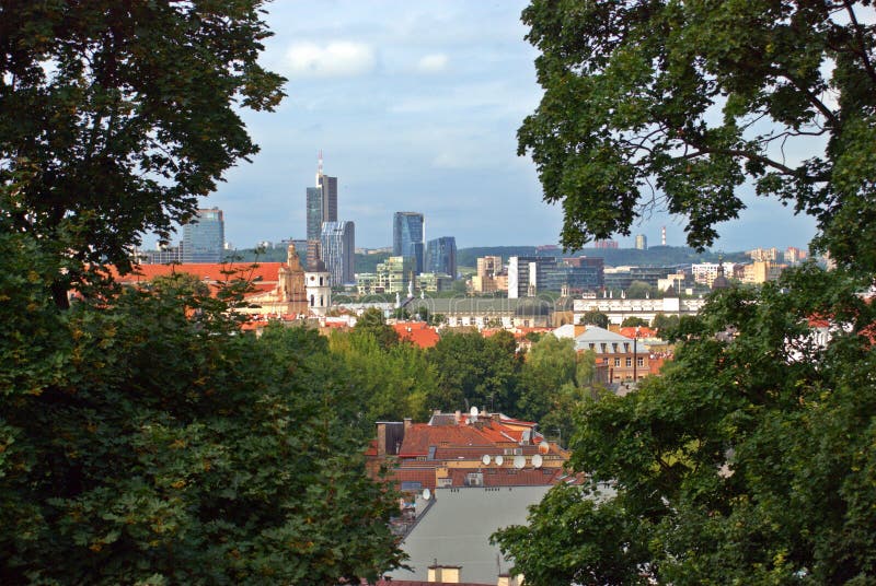 Bird S Eye View of Vilnius, Lithuania Stock Image - Image of modern ...