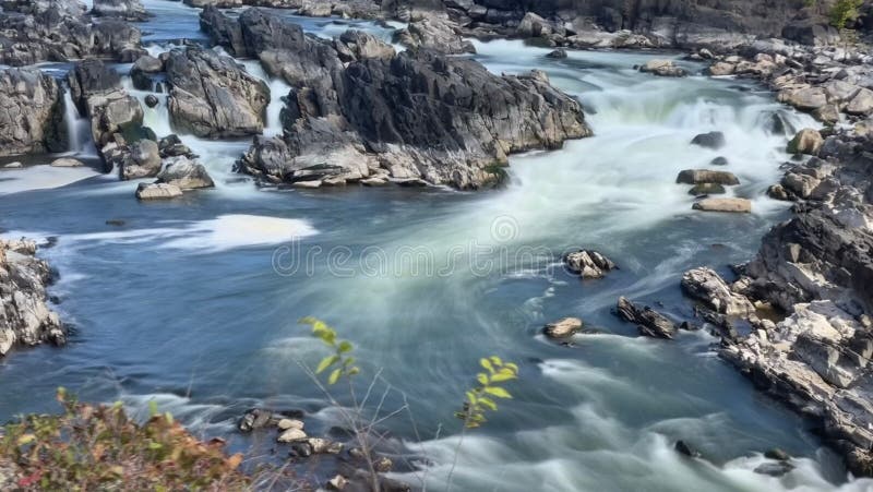 Bird S Eye View of the Water Stream at Great Falls Park in Virginia ...