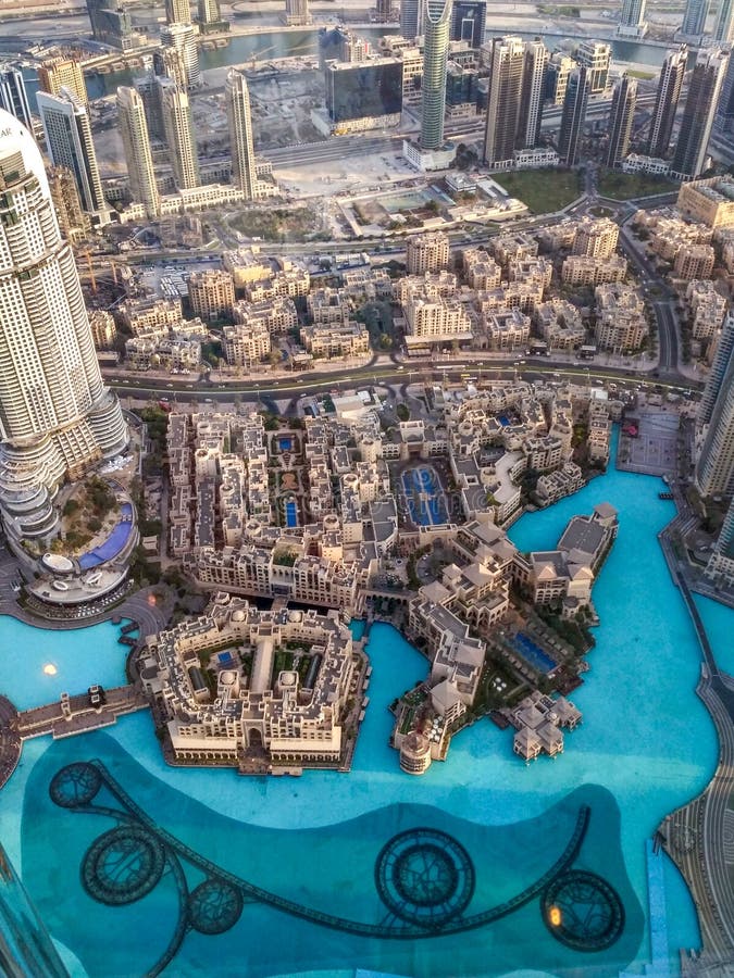 A Bird`s-eye View from a Window on Dubai Stock Photo - Image of dubai ...