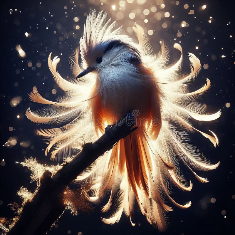 Bird S Feathers Ruffled Edge Lighting Stock Illustration - Illustration ...