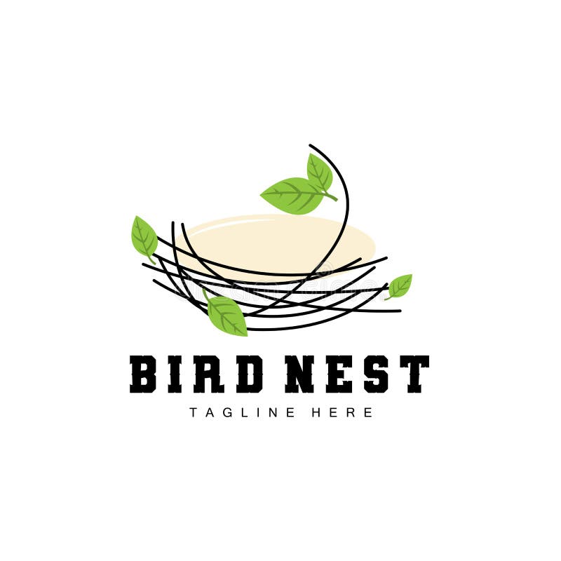 Bird S Nest Logo Design, Bird House Vector for Eggs, Bird Tree Logo ...