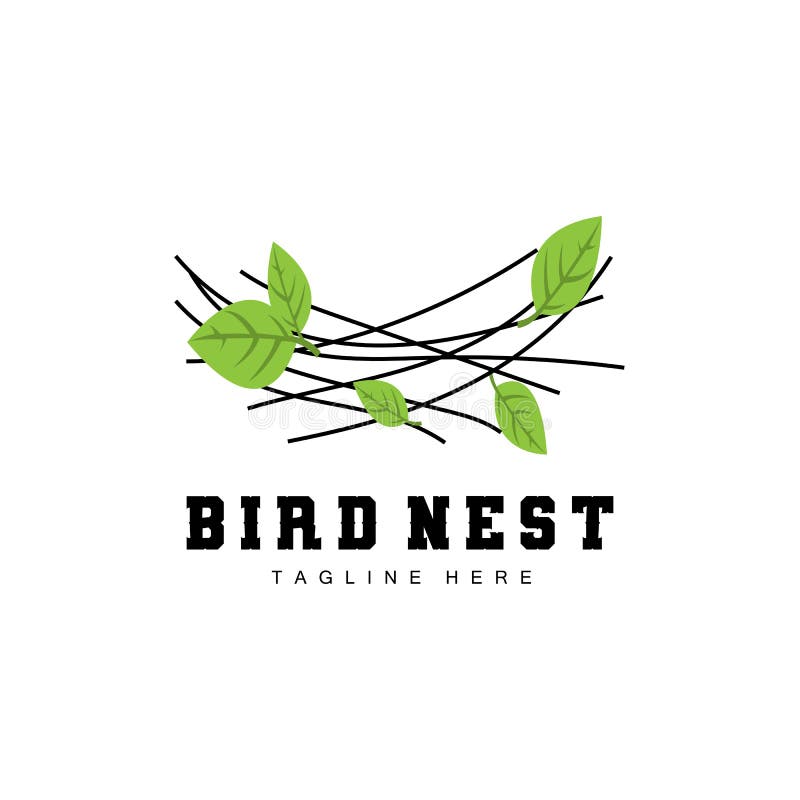 Bird S Nest Logo Design, Bird House Vector for Eggs, Bird Tree Logo ...