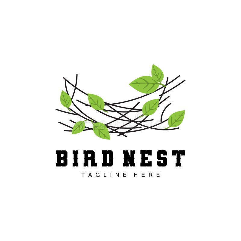 Bird S Nest Logo Design, Bird House Vector for Eggs, Bird Tree Logo ...