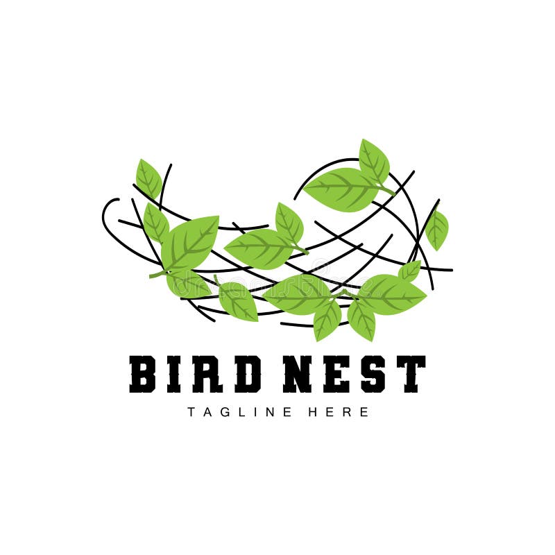 Bird S Nest Logo Design, Bird House Vector for Eggs, Bird Tree Logo ...