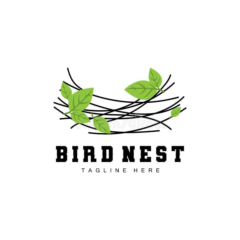 Bird S Nest Logo Design, Bird House Vector for Eggs, Bird Tree Logo ...