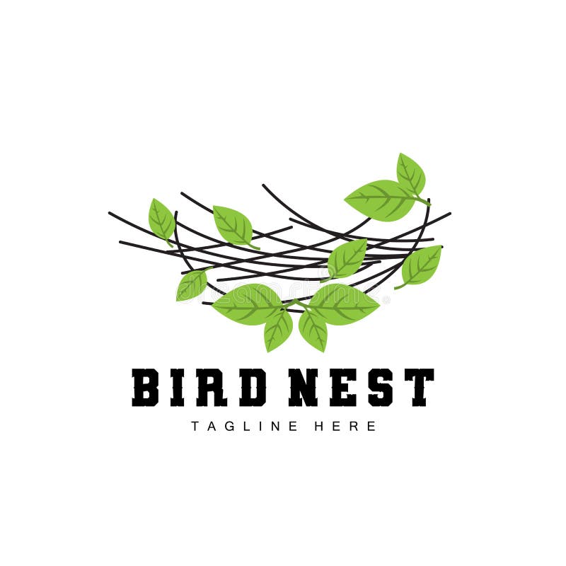 Bird S Nest Logo Design, Bird House Vector for Eggs, Bird Tree Logo ...