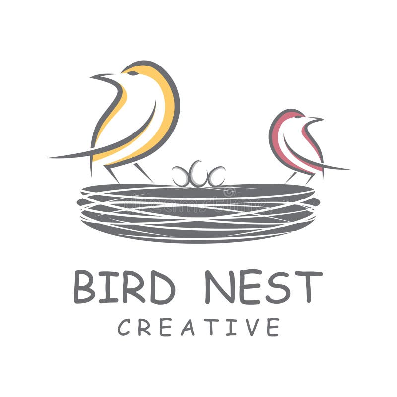 Bird S Nest Logo Design, Simple Modern and Elegant Bird Nest Logo Stock ...