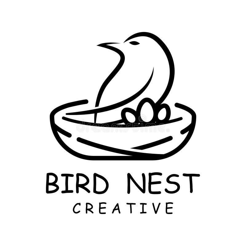 Bird S Nest Logo Design, Simple Modern and Elegant Bird Nest Logo Stock ...
