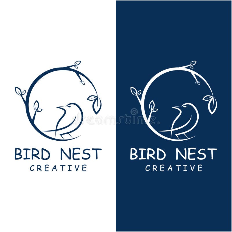Bird S Nest Logo Design, Simple Modern and Elegant Bird Nest Logo Stock ...