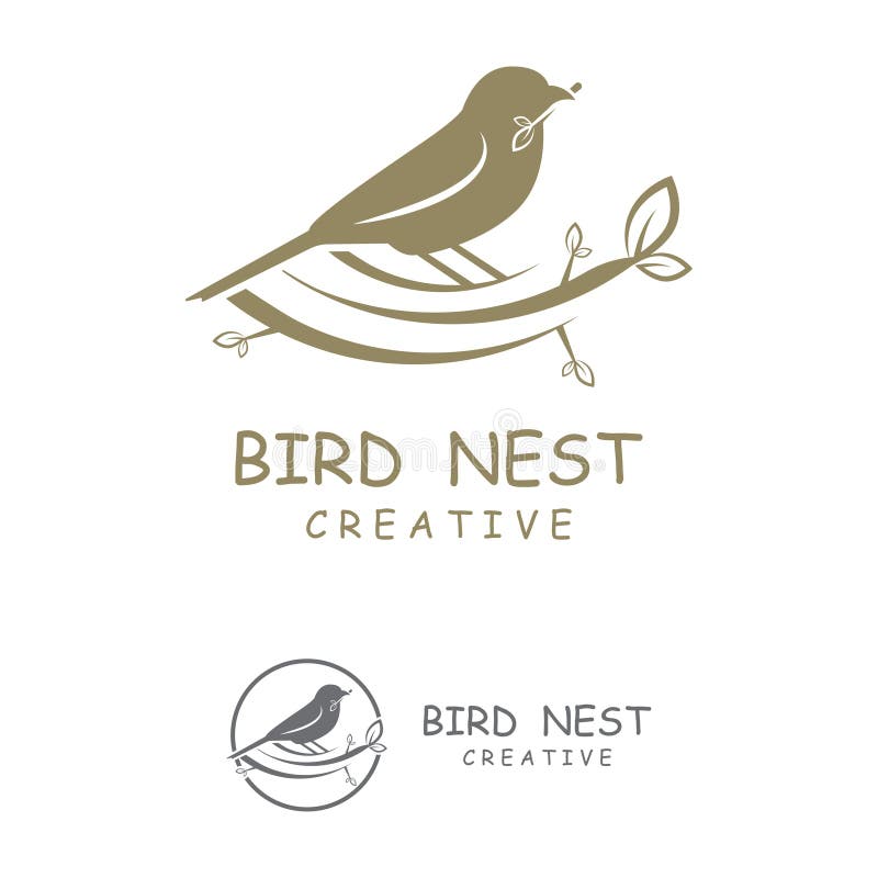 Bird S Nest Logo Design, Simple Modern and Elegant Bird Nest Logo Stock ...