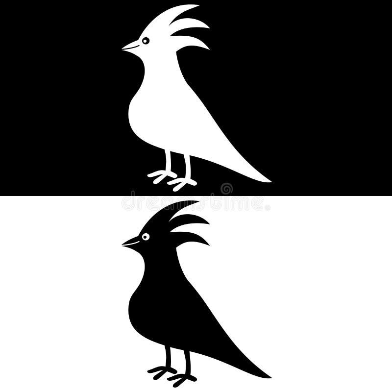 A Bird S Shadow Black and White Stock Illustration - Illustration of ...