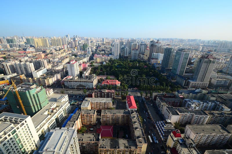 A Bird s view of Harbin stock photo. Image of heilongjiang - 26413256