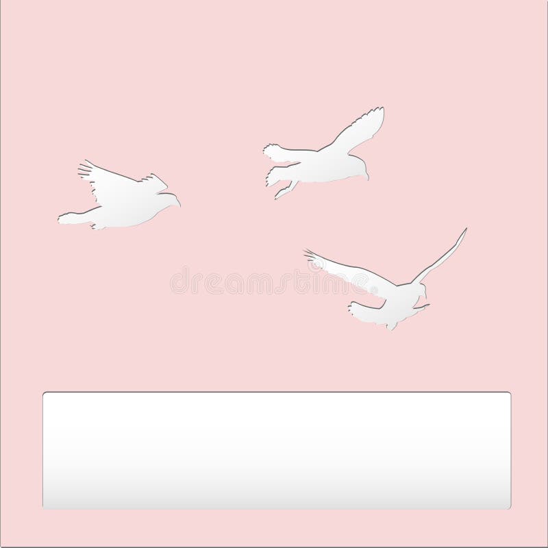 Bird Shape Flying with Paper Cutout. Stock Vector - Illustration of ...