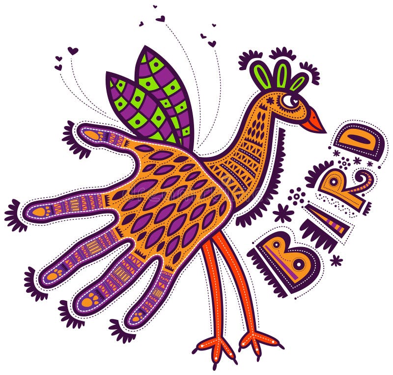 Bird-shaped hands stock vector. Illustration of hands - 45598972