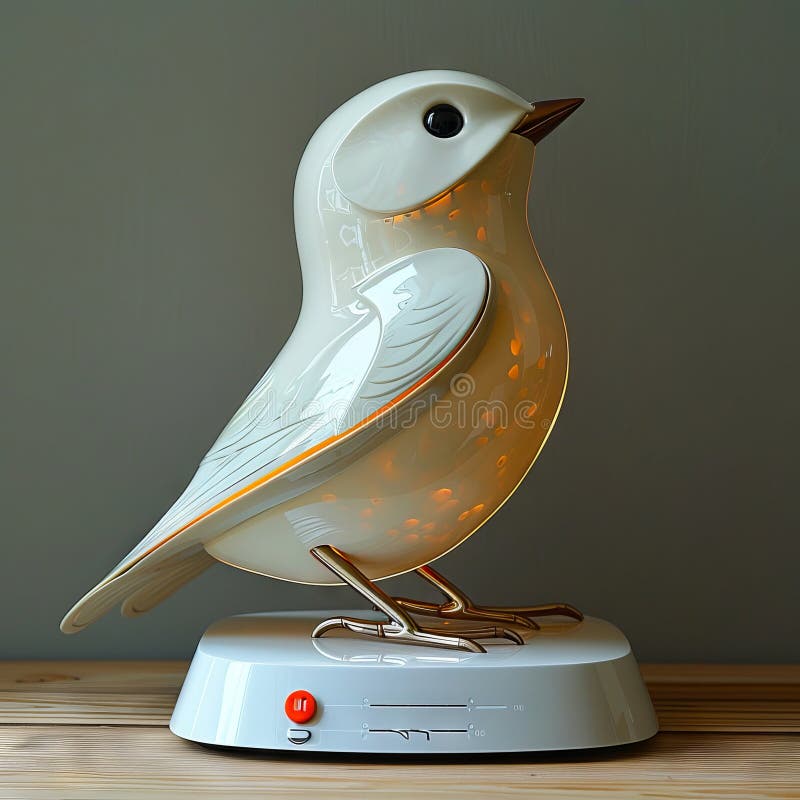 A Bird Shaped Lamp on a Table Stock Photo - Image of figurine, lamp ...