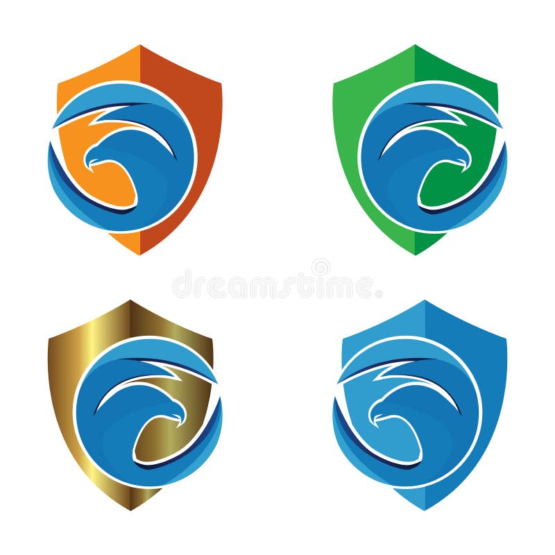 Bird shield icon. stock vector. Illustration of logo - 96292678