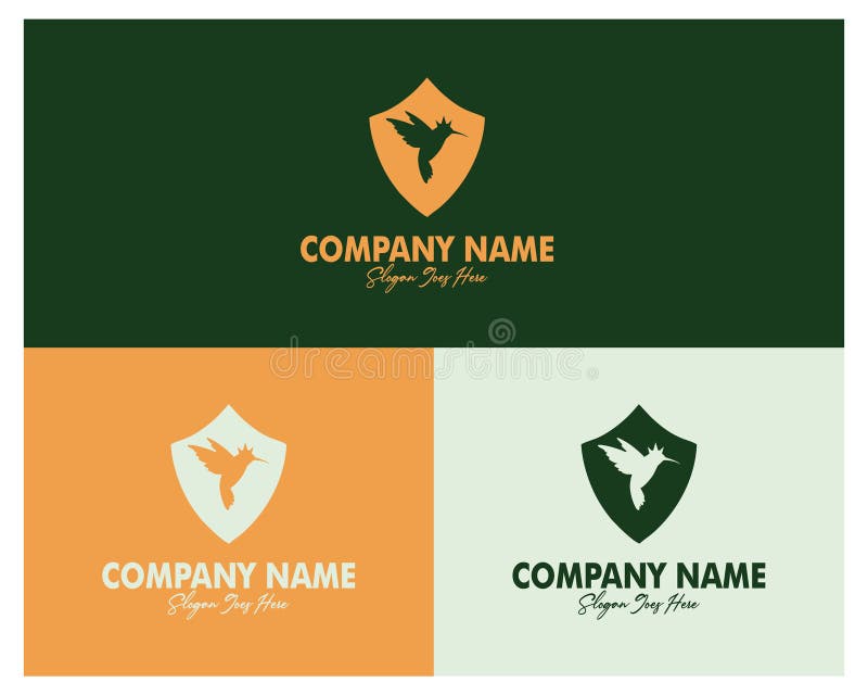 Bird and Shield Logo Set. Premium Vector Design. Appear with Several ...