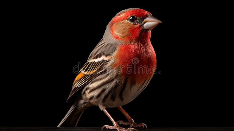 Ultra-realistic Red and Black Finch Artwork - Mark Seliger Style Stock ...