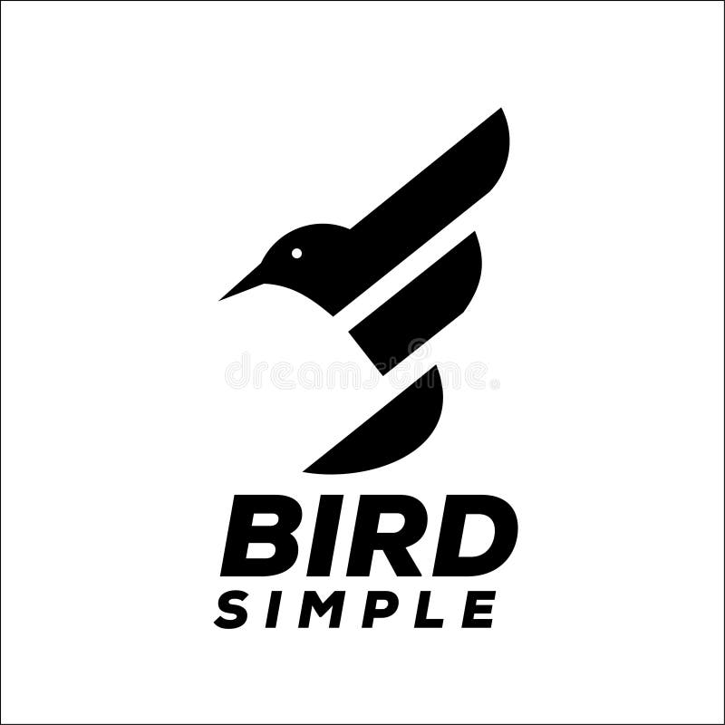 Bird simple / logo stock vector. Illustration of modern - 222542774