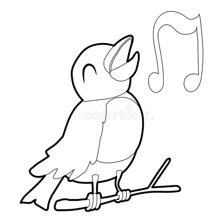 Bird Singing Icon, Isometric 3d Style Stock Vector - Illustration of ...