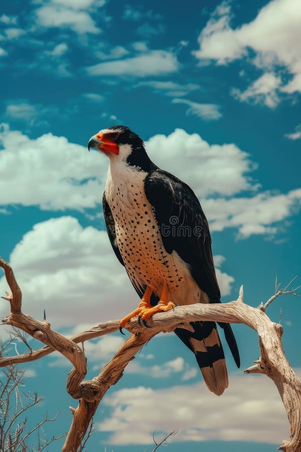 A Bird Sits on the Edge of a Tree Branch, Looking Around Stock Photo ...