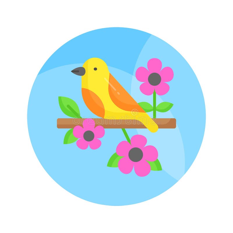A Bird Sitting in a Branch of Tree, Grab this Beautiful Icon of Bird in ...