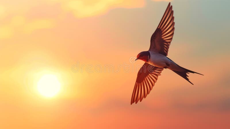 Bird Soaring through the Sky Stock Photo - Image of avian, aerodynamic: 315223096