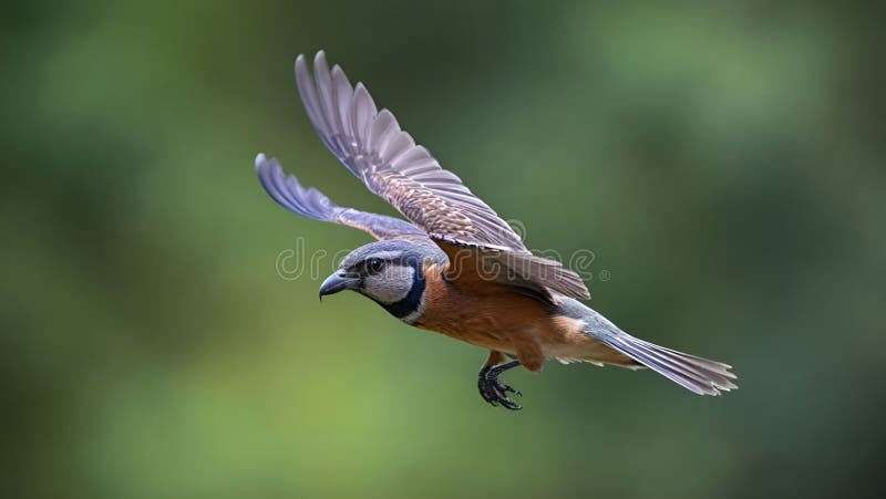 A Bird Soaring through the Sky with Its Wings Outstretched Stock Image ...