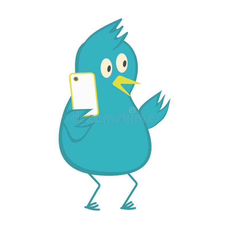 Bird Speaks on a Cell Phone. Stock Vector - Illustration of raptor ...
