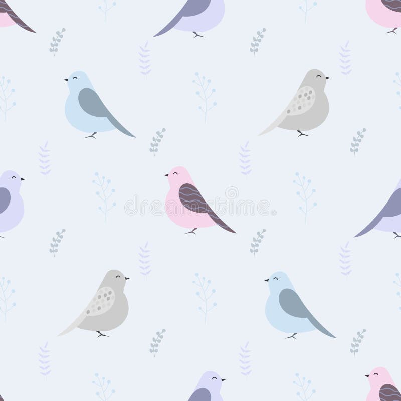 Bird spring pattern stock illustration. Illustration of natural - 104721277