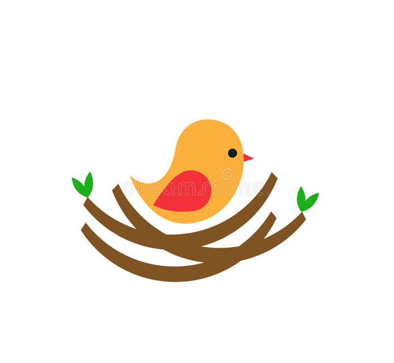 Bird with spring tree stock vector. Illustration of peace - 279276824