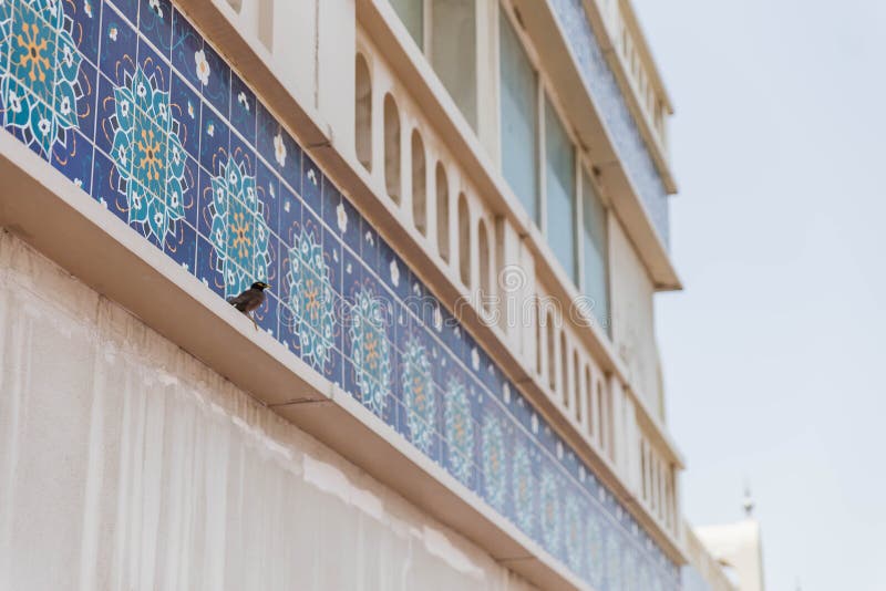 Blue Arabic Mosaic Tiles and Details on the Dome of the Rock, Temple ...