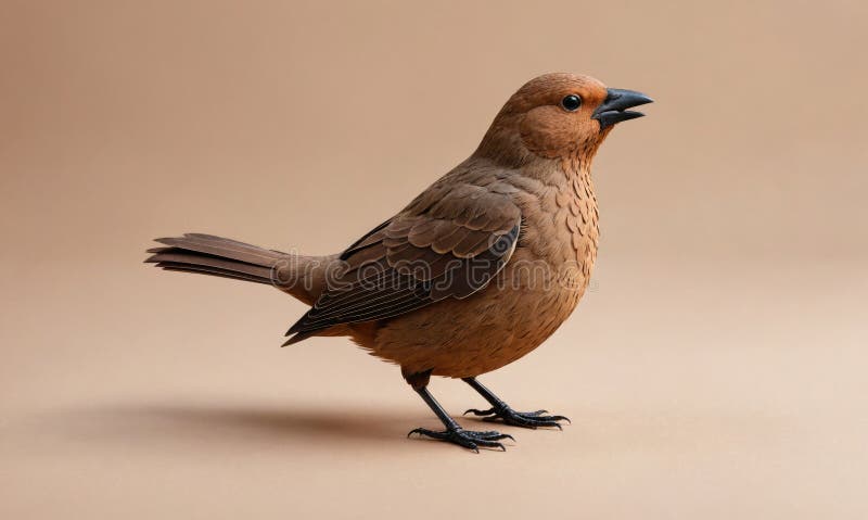 A Bird is Standing on a Tan Surface Stock Image - Image of white, wing ...
