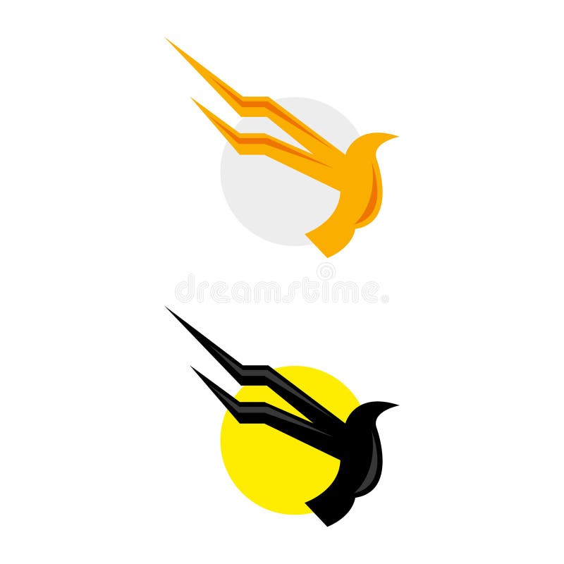 Bird 60 - Stylized Bird Icon Design Stock Vector - Illustration of icon ...