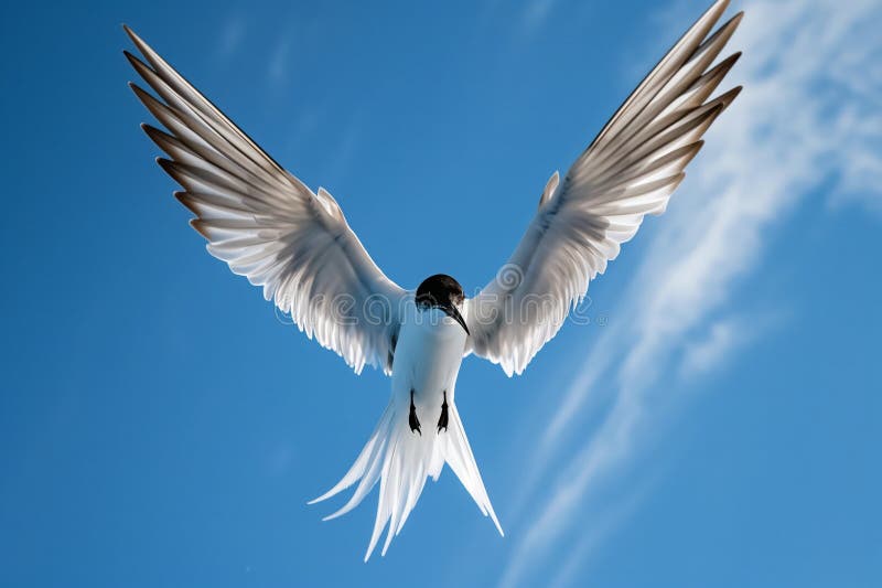 Bird Swooping Down, Wings Outstretched Towards the Lens Stock Photo ...