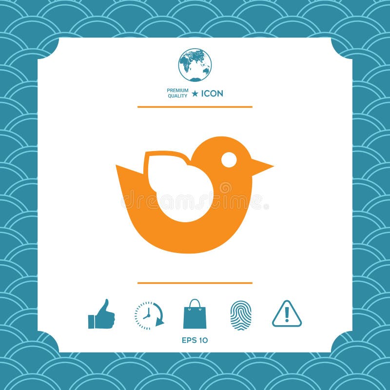 Bird symbol icon stock vector. Illustration of sign - 106052962