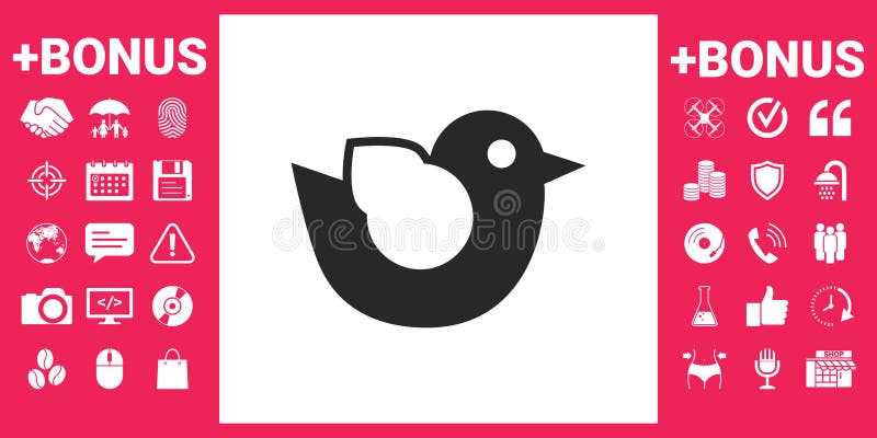 Bird symbol icon stock vector. Illustration of pigeon - 114655790