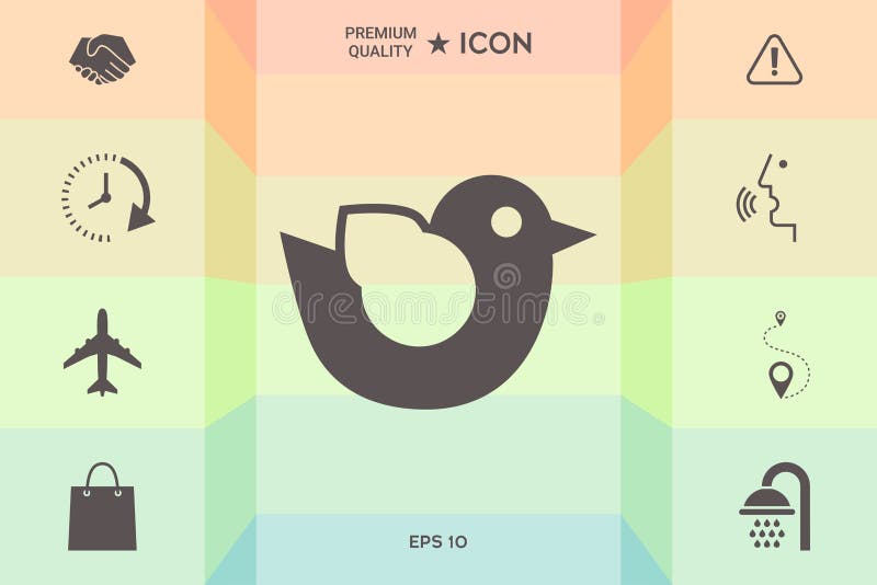 Bird symbol icon stock vector. Illustration of symbol - 115083633