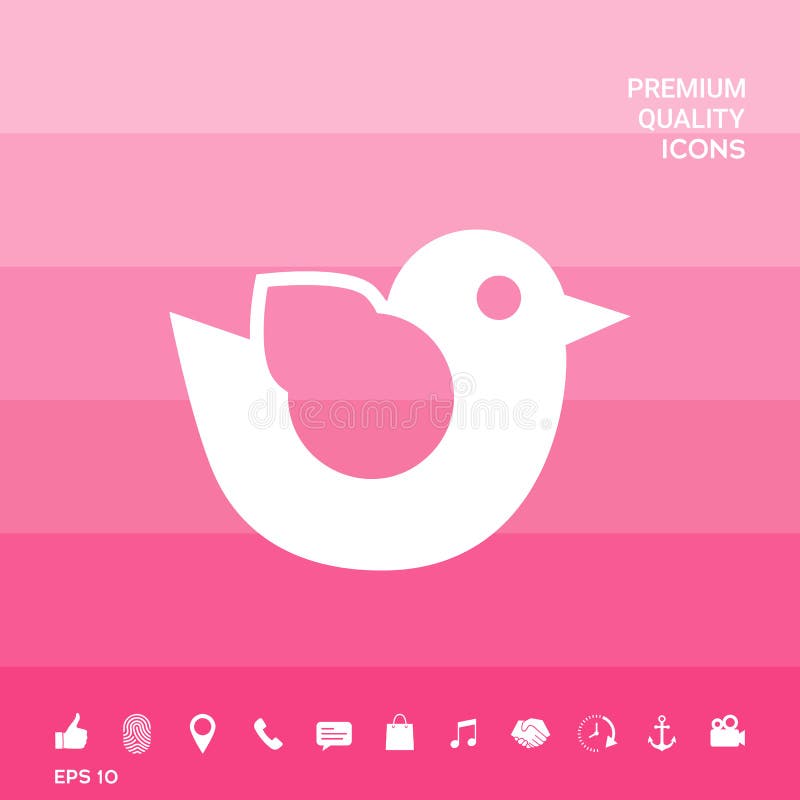Bird symbol icon stock vector. Illustration of symbol - 116294271