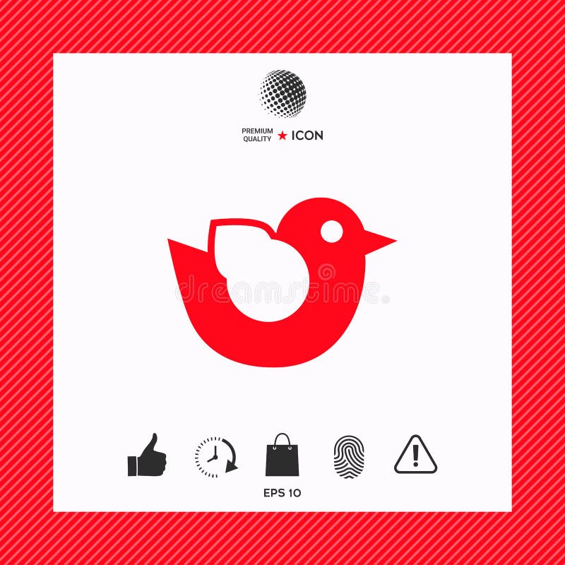 Bird symbol icon stock vector. Illustration of bird - 118011322