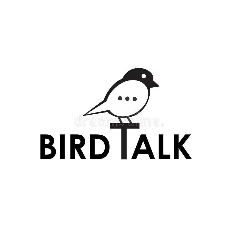Bird Talk Logo Design Vector Stock Vector - Illustration of animal ...
