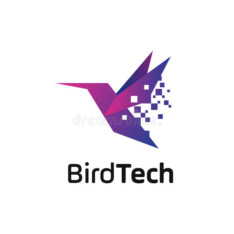 Bird Technology Logo Vector Design Illustration. Tech Logo, Bird and ...