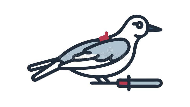 Bird with Trailing Tail, Elegant Avian Dynamics, Vector Design ...